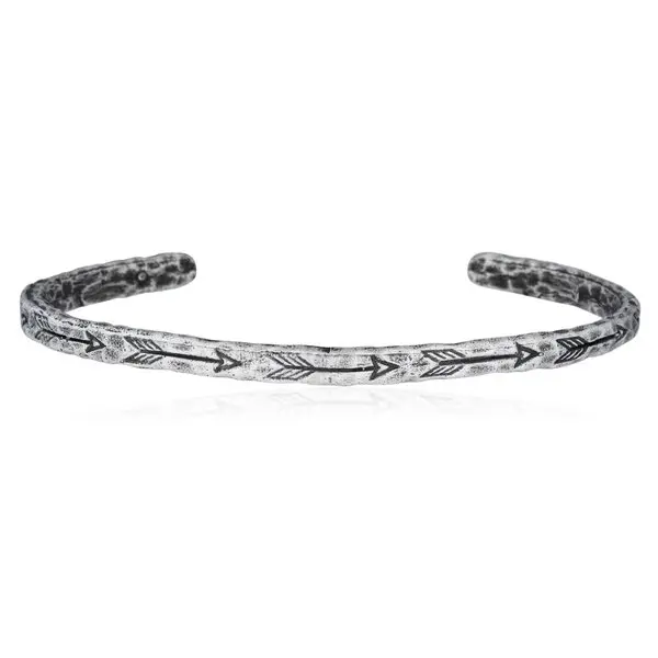 CARTOGRAPHY Trace: Sterling Silver Arrow Cuff - Grey/silver