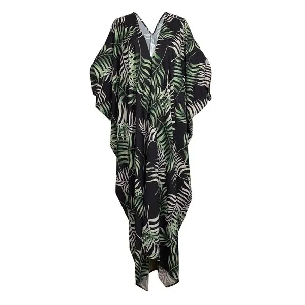 JENNAFER GRACE Tropique Minuit Caftan Kaftan Dress - Black