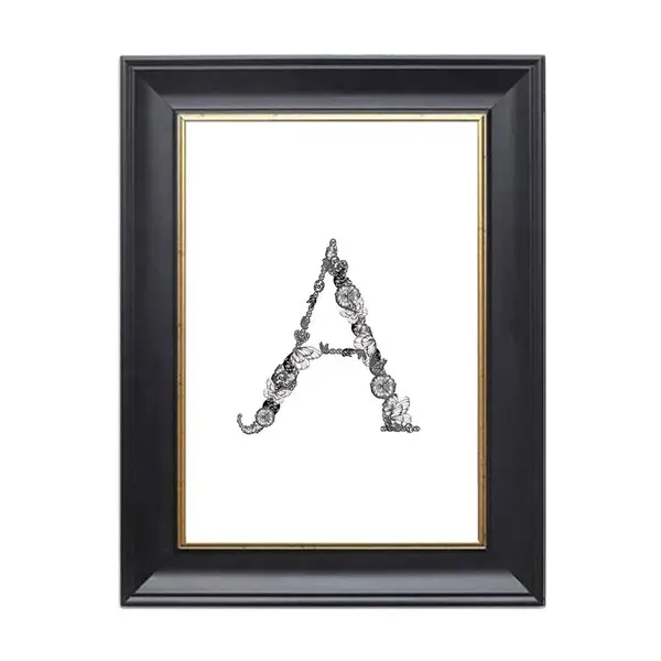 JOHANNA FLEMING Alphabet Typography Letter A Fine Art Print A4