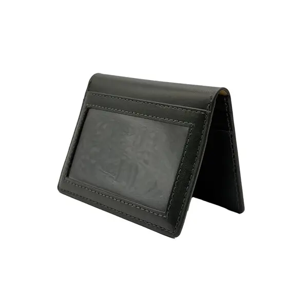 GODI. Handmade Leather Id Wallet Dark - Green
