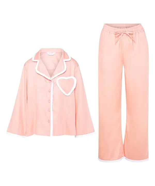 LOVE LETTERS X Dolce Bellini Peach & White Pyjama
