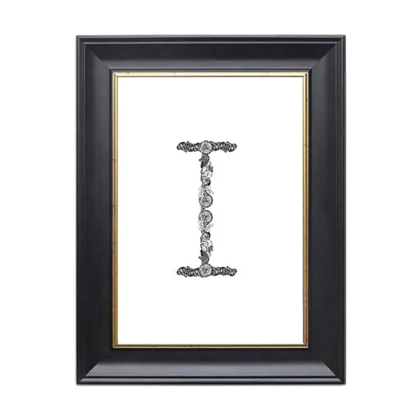 JOHANNA FLEMING Alphabet Typography Letter I Fine Art Print A4