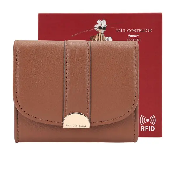 Paul Costelloe Lovel Leather Crossbody Bag - Brown