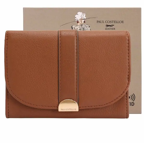 Paul Costelloe Kate Leather Purse - Brown