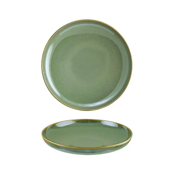 Turgla Home Sage Round Porcelain Deep Large Plate