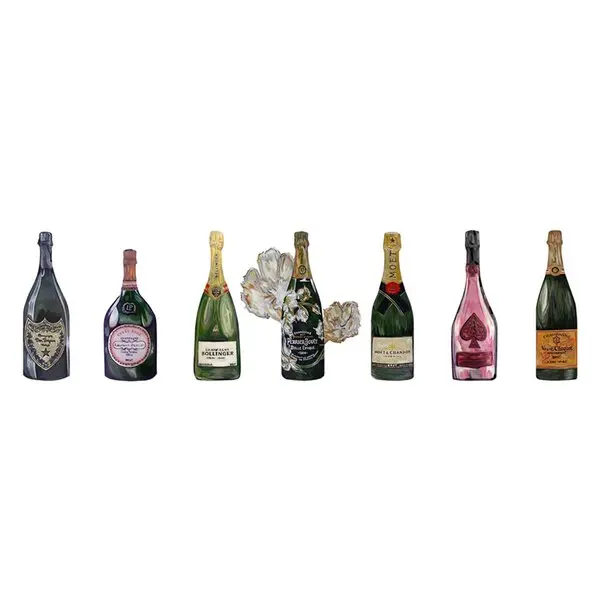 JOHANNA FLEMING Iconic Champagne Fine Art Print 2022 A4
