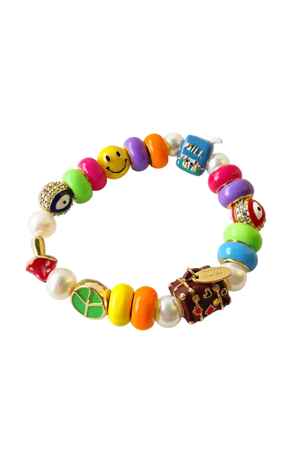 MILLIE MADNESS Color Crush Charm Bracelet - Yellow