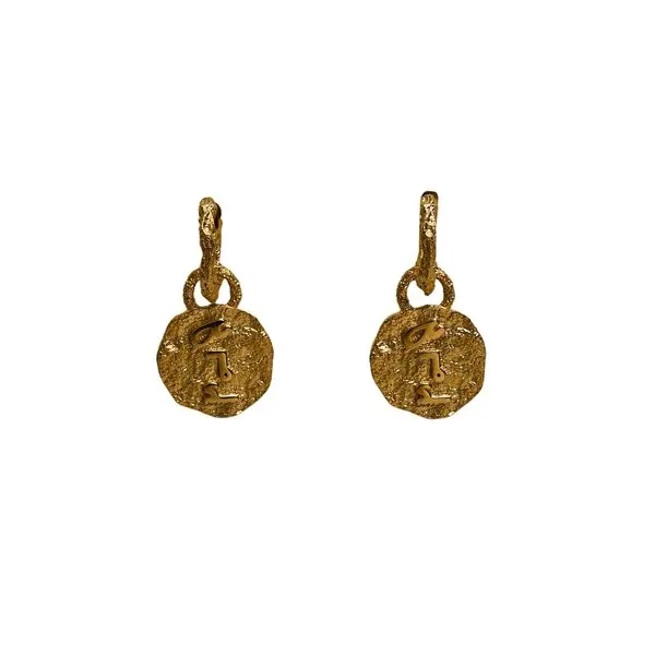 CLAIRE HILL DESIGNS F*** This Sh** Huggie Hoops - Gold