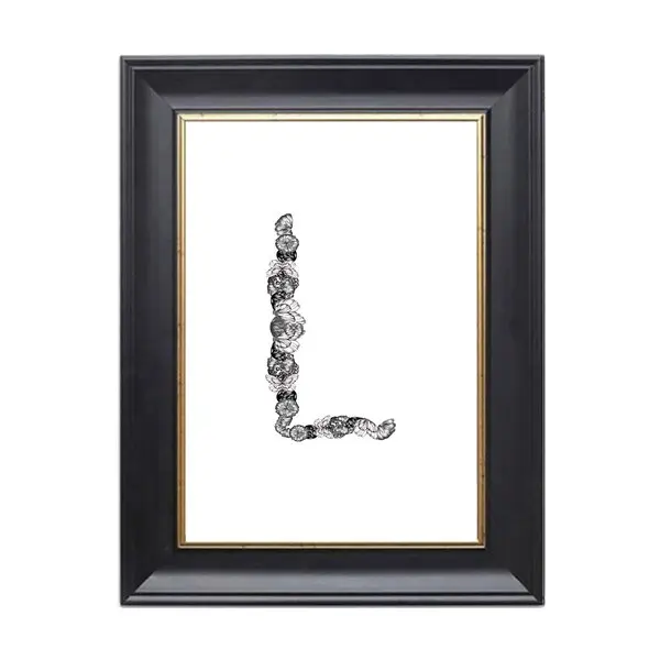 JOHANNA FLEMING Alphabet Typography Letter L Fine Art Print A4