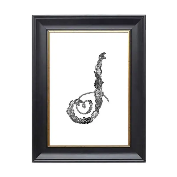 JOHANNA FLEMING J Initial Fine Art Print A4