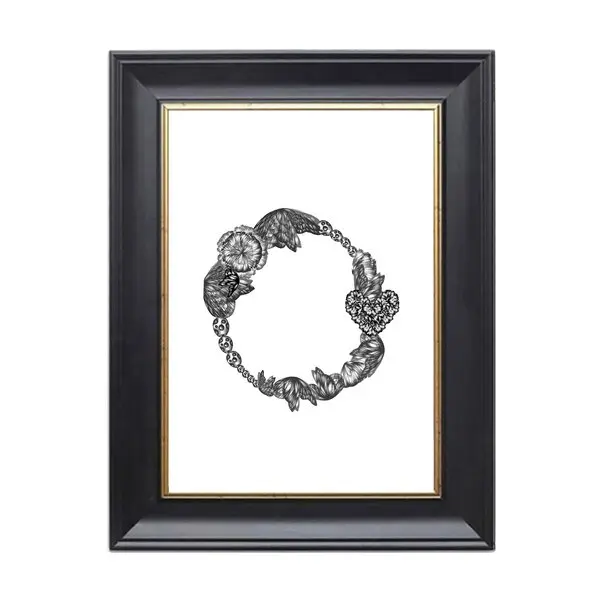 JOHANNA FLEMING Alphabet Typography Letter O Fine Art Print A4