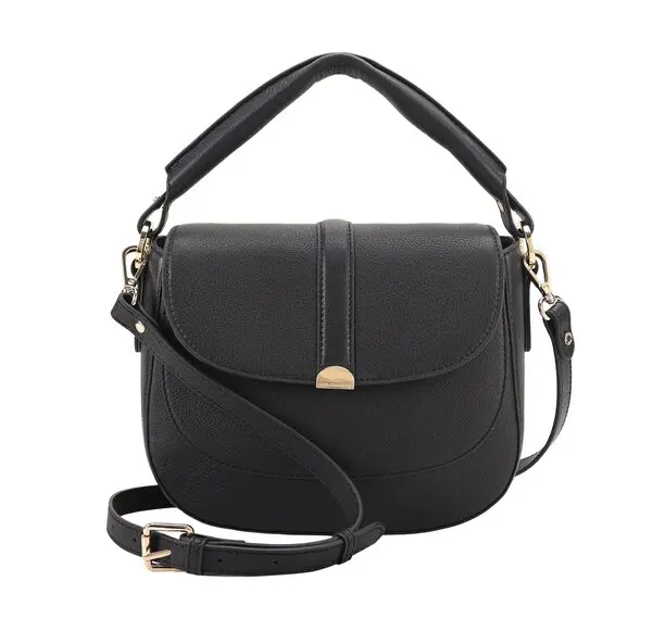 Paul Costelloe Amina Leather Crossbody Bag - Black