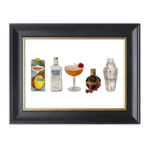 JOHANNA FLEMING French Martini Fine Art Print A4