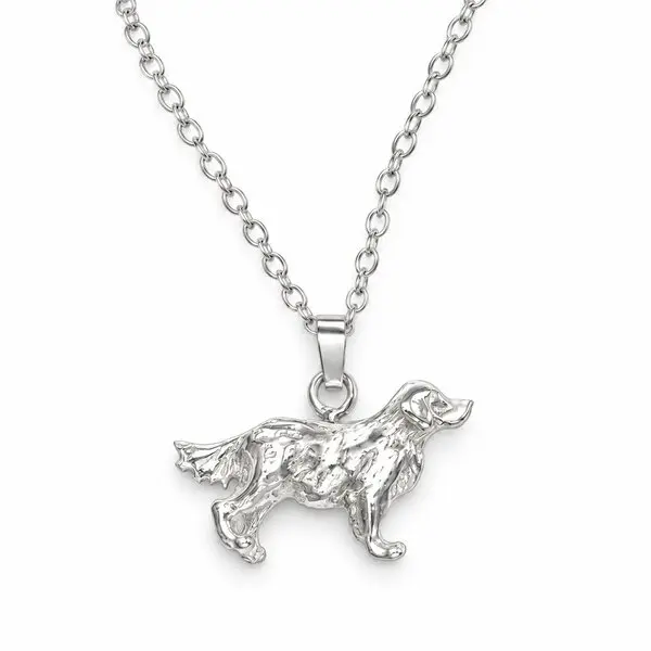 SIMON KEMP JEWELLERS Retriever Pendant In Solid Sterling Recycled - Silver