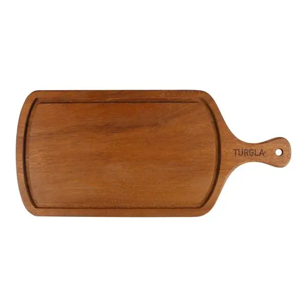 Turgla Home Wood Rectangular Paddle Board With Handle For Serving