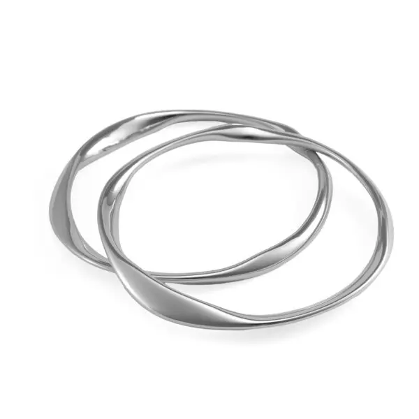 HYE JANE JEWELRY Tomboy Bangles - Silver