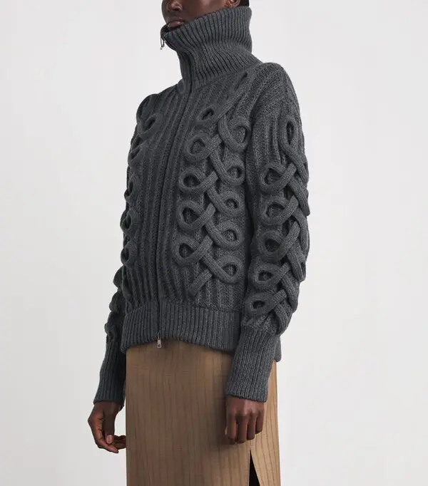 Etro Wool-blend Zip-up Cardigan