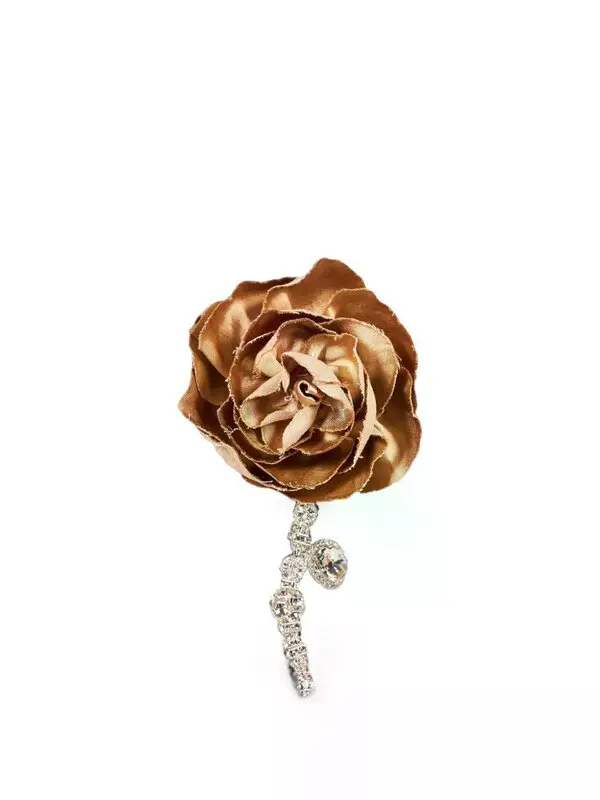 Magda Butrym Floral-applique Crystal-embellished Single Earring - Silver