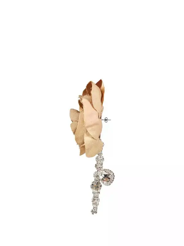 Magda Butrym Floral-applique Crystal-embellished Single Earring - Silver