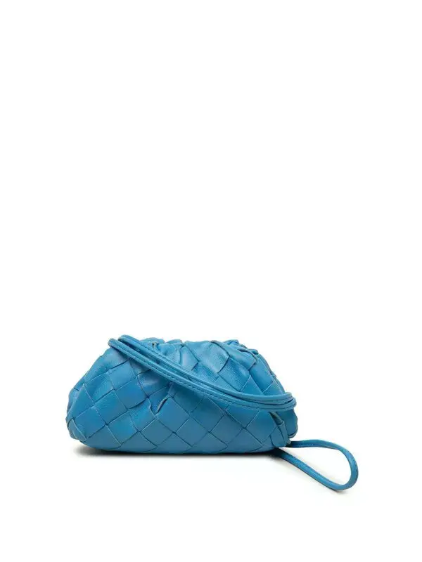 Bottega Veneta 2012-2026 Nappa Intrecciato The Extra Mini Pouch Crossbody Bag - Blue