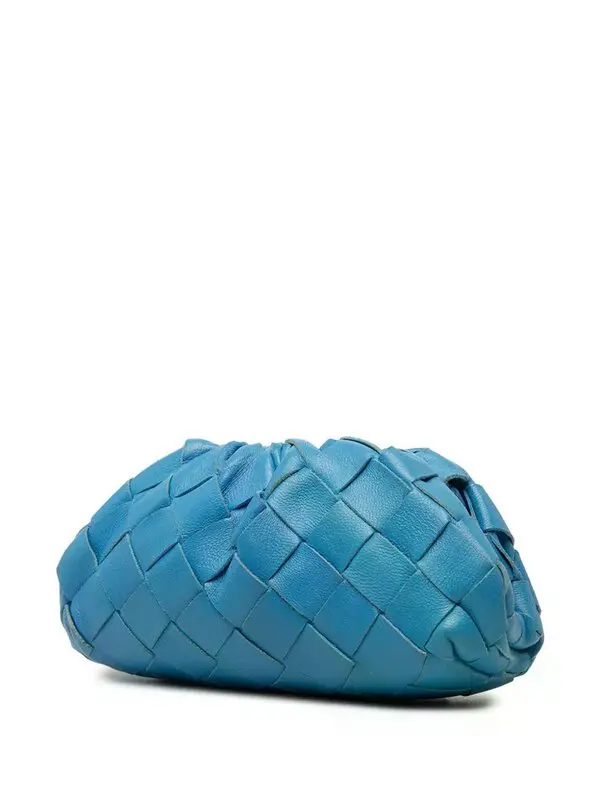 Bottega Veneta 2012-2026 Nappa Intrecciato The Extra Mini Pouch Crossbody Bag - Blue