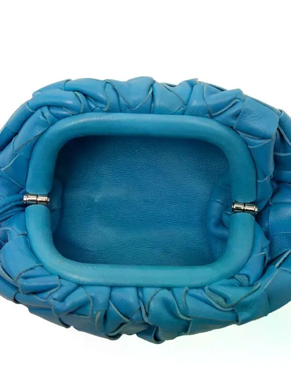 Bottega Veneta 2012-2026 Nappa Intrecciato The Extra Mini Pouch Crossbody Bag - Blue