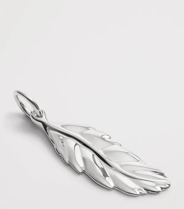 Monica Vinader Sterling Talisman Feather Pendant