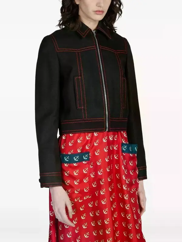 Gucci Exposed Stitch Bomber Jacket