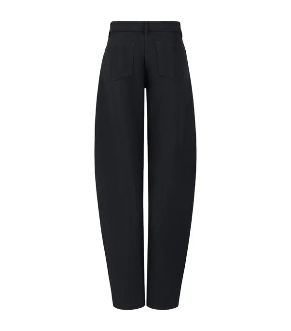 Alaïa Wool Denim Round Trousers