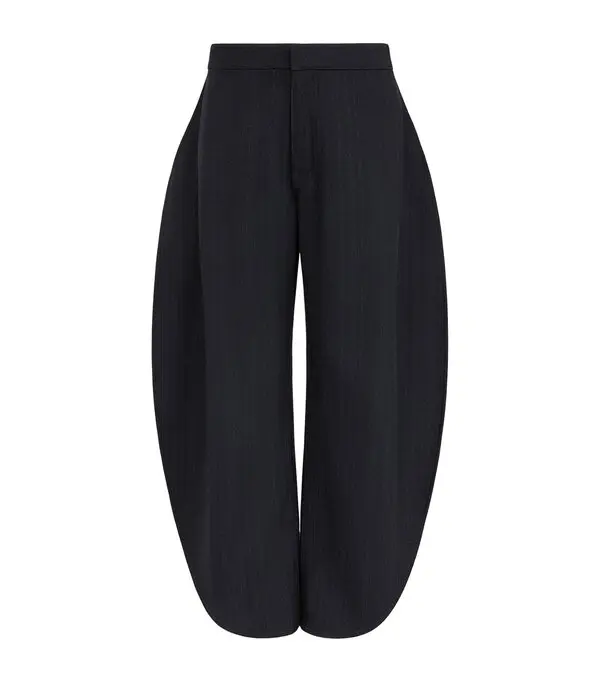 Alaïa Wool Denim Petal Trousers - Blue