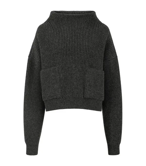 Alaïa Wool-blend Pocket Sweater - Grey