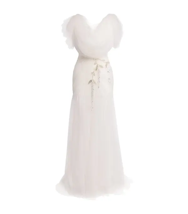 SANDRA MANSOUR Faint Halo Gown - Ivory