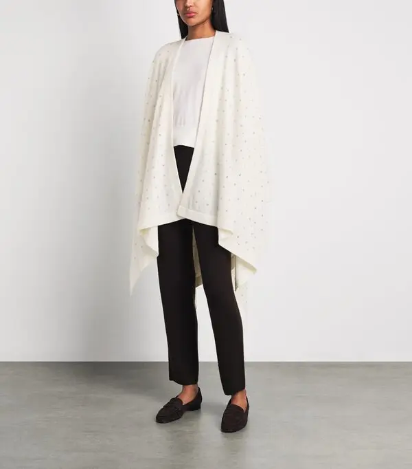 WILLIAM SHARP Cashmere Crystal-embellished Cape