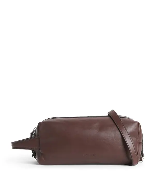 LEMAIRE Small Leather The Care Cross-body Bag - Brown