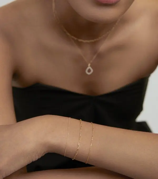Monica Vinader Yellow Mini Paperclip Bracelet