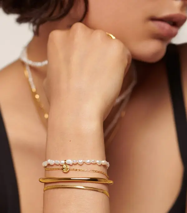 Monica Vinader Yellow Mini Paperclip Bracelet