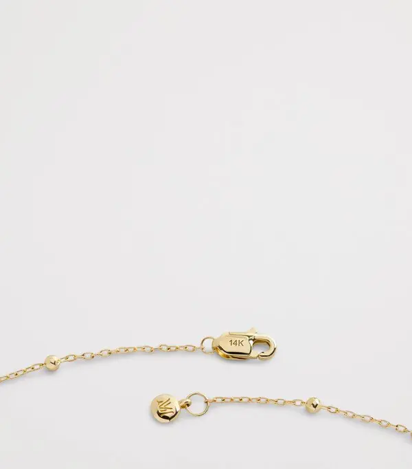 Monica Vinader Yellow Beaded Chain Bracelet