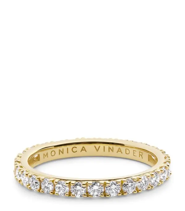 Monica Vinader Yellow And Diamond Eternity Ring - Gold