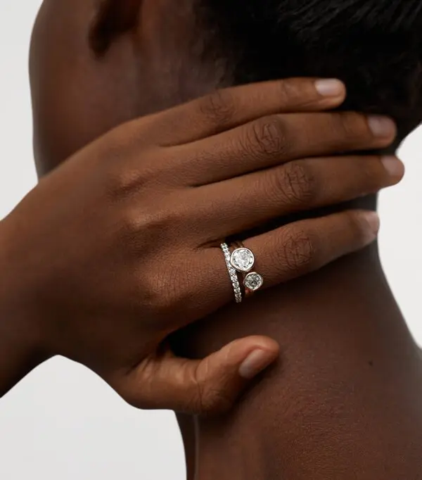 Monica Vinader Yellow And Diamond Eternity Ring