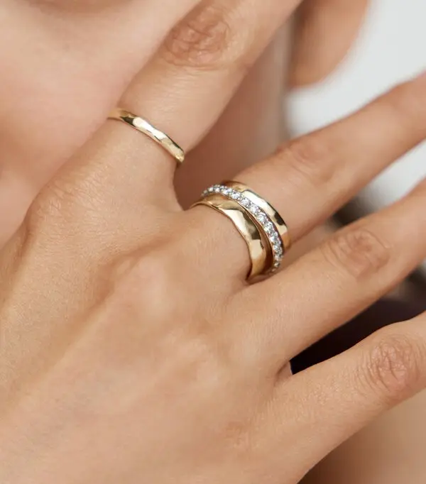 Monica Vinader Yellow And Diamond Eternity Ring
