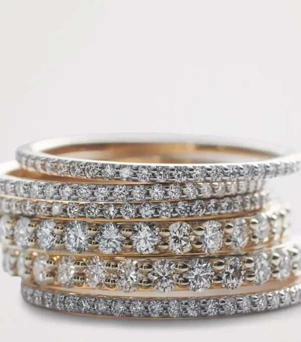 Monica Vinader Yellow And Diamond Eternity Ring