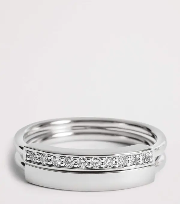 Monica Vinader Sterling Linear Stacking Ring