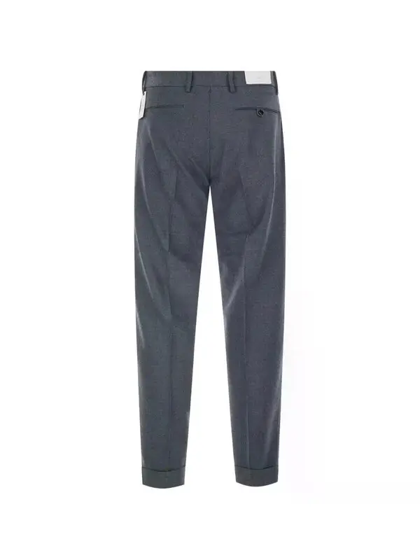 MICHAEL COAL Pleated Turn-up Trousers
