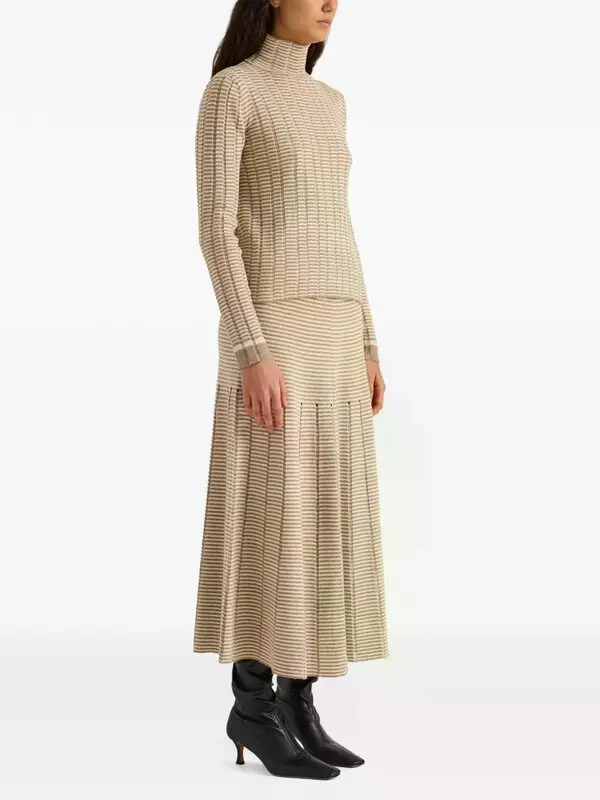 Proenza Schouler White Label Phyllis Ladder-stripe Midi Skirt