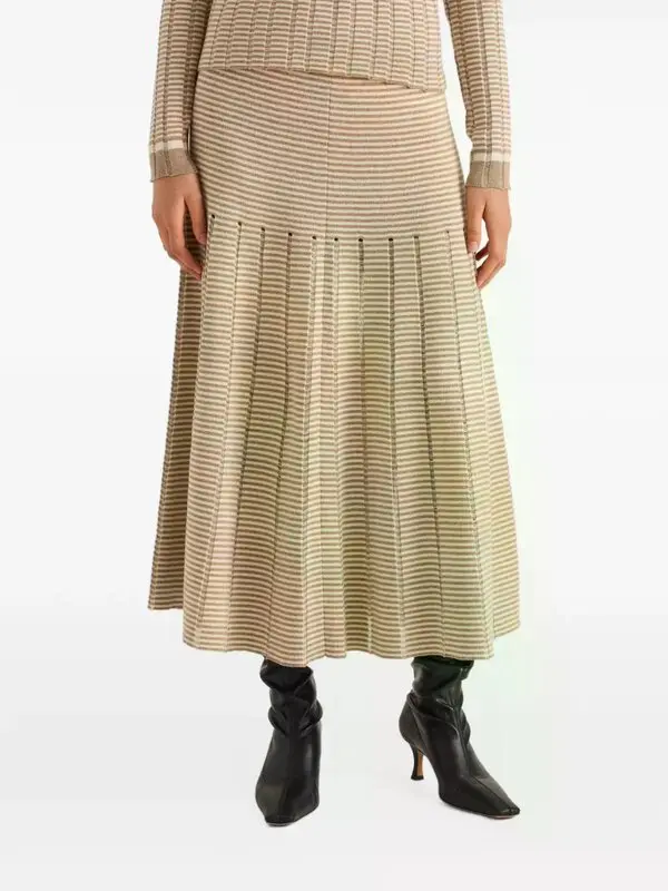 Proenza Schouler White Label Phyllis Ladder-stripe Midi Skirt