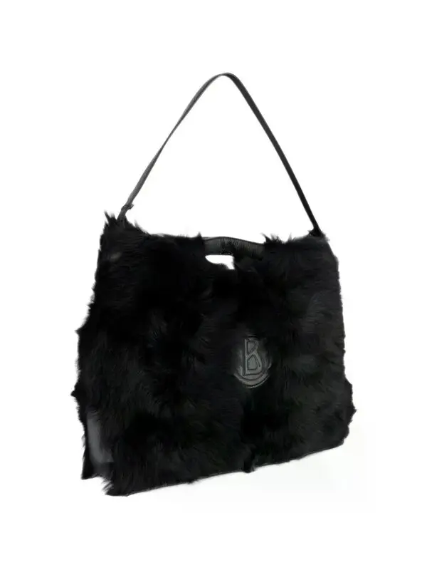 Bogner Shearling Logo-patch Shoulder Bag