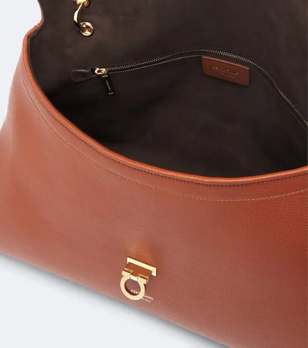 FERRAGAMO Sofia Large Leather Shoulder Bag