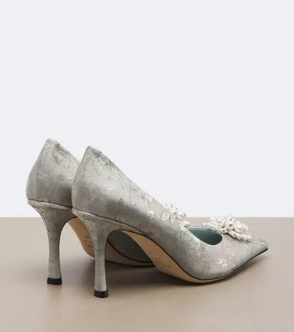 JIMMY CHOO Ines Embellished Floral Pumps