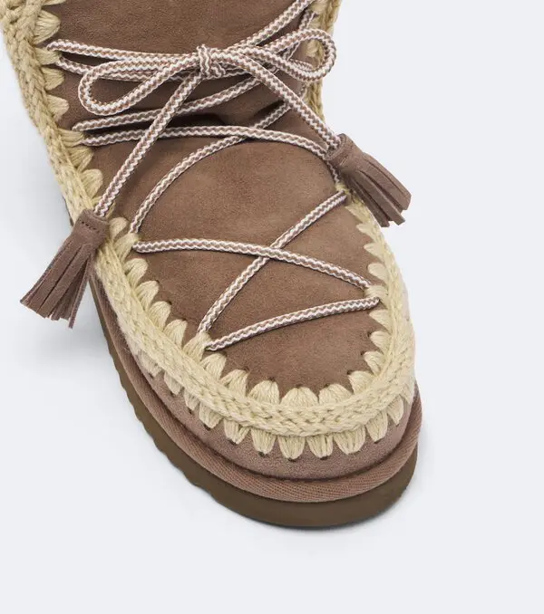 Mou 18 Shearling-lined Suede Lace-up Boots