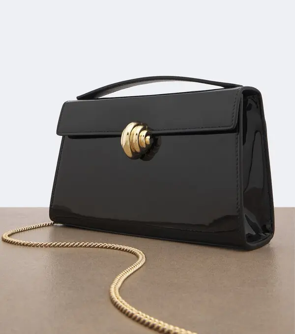 AQUAZZURA Alex Patent Leather Top-handle Bag